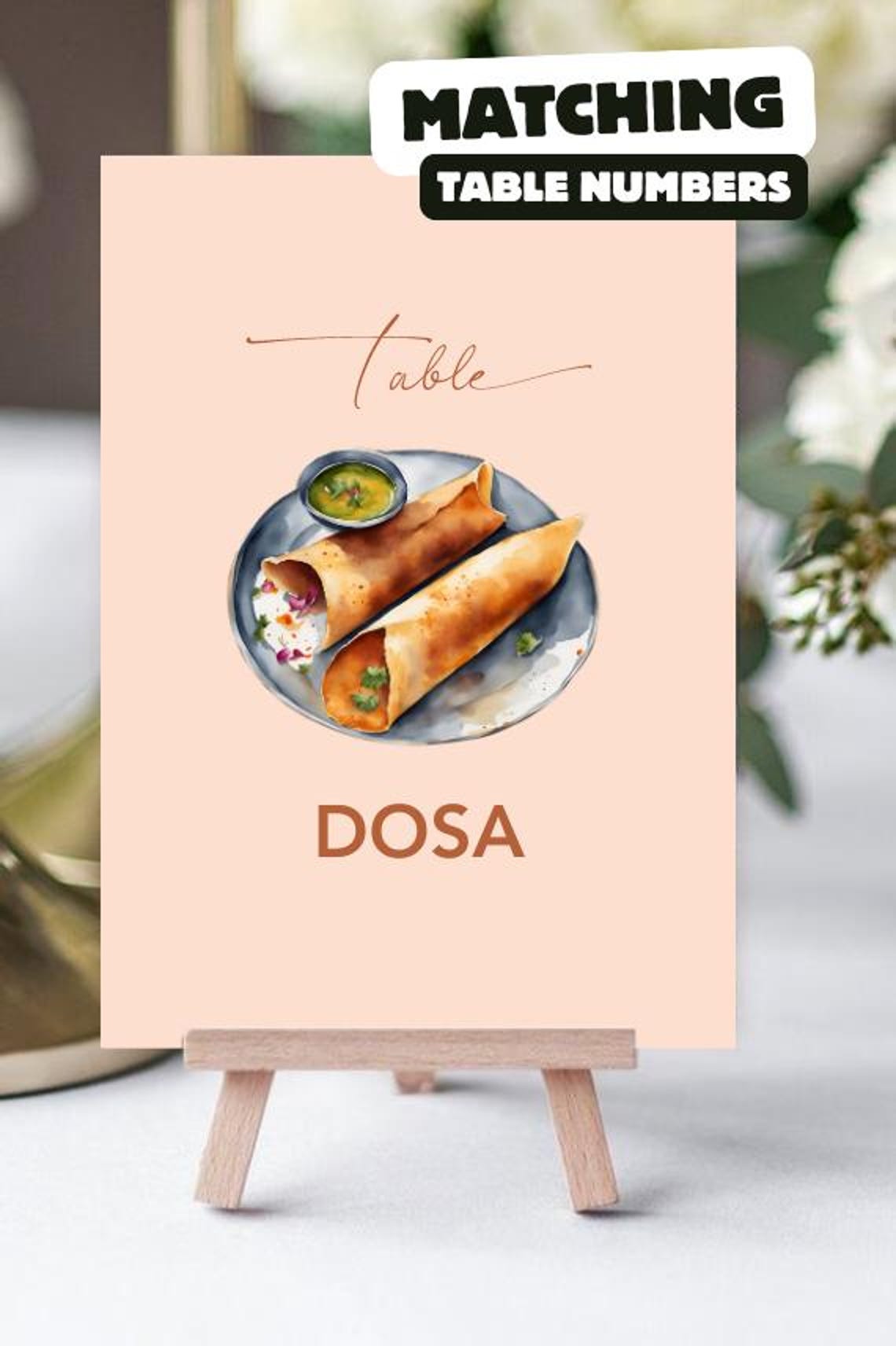 Indian Wedding Seating Chart With Indian Dishes as Table Numbers ...