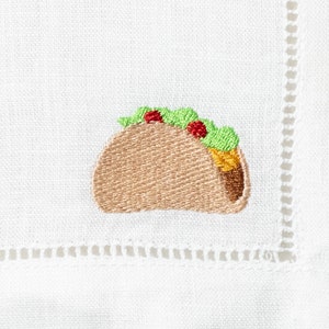 Taco, Cheeseburger, Pepperoni Pizza and Hotdog Collection | 100% Linen ...