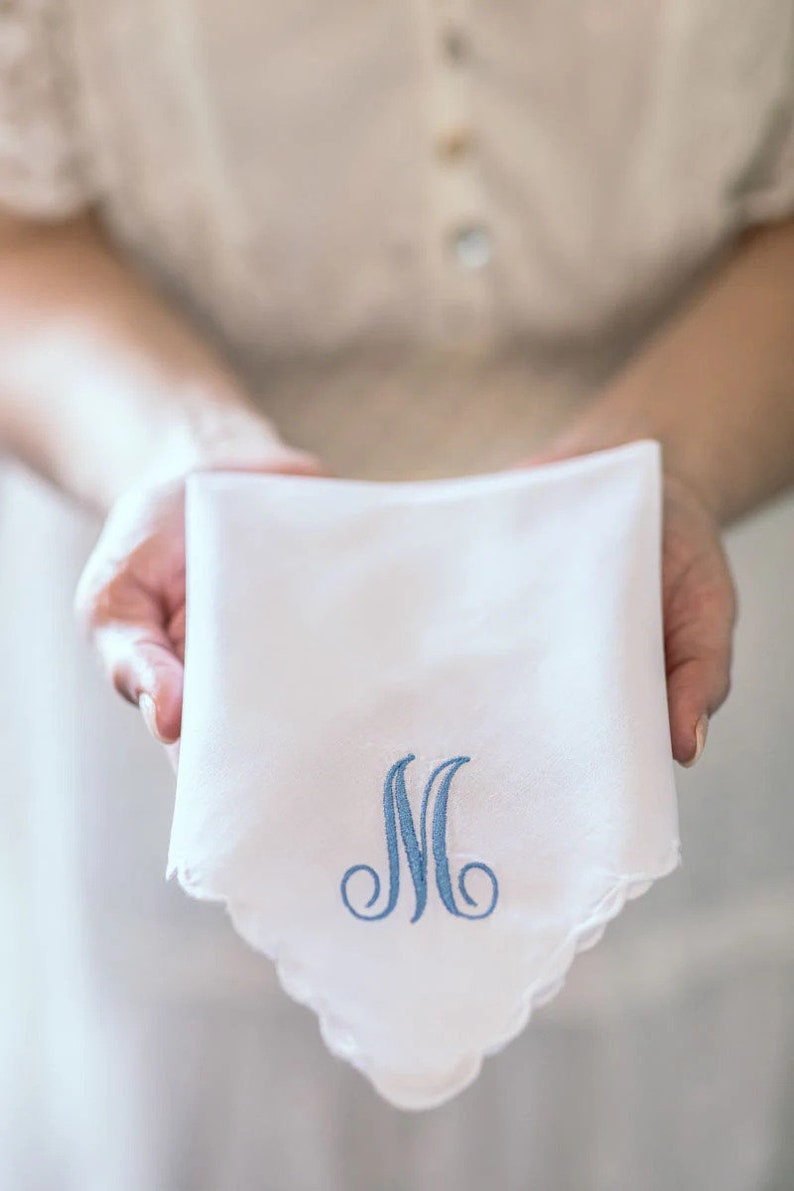 All That I Am Embroidered Handkerchief | Monogram Handkerchief Women ...