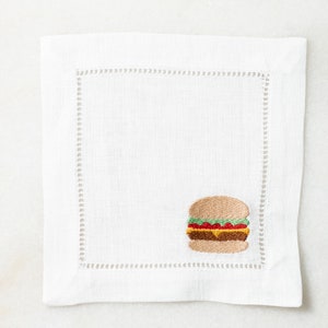 Taco, Cheeseburger, Pepperoni Pizza and Hotdog Collection | 100% Linen ...
