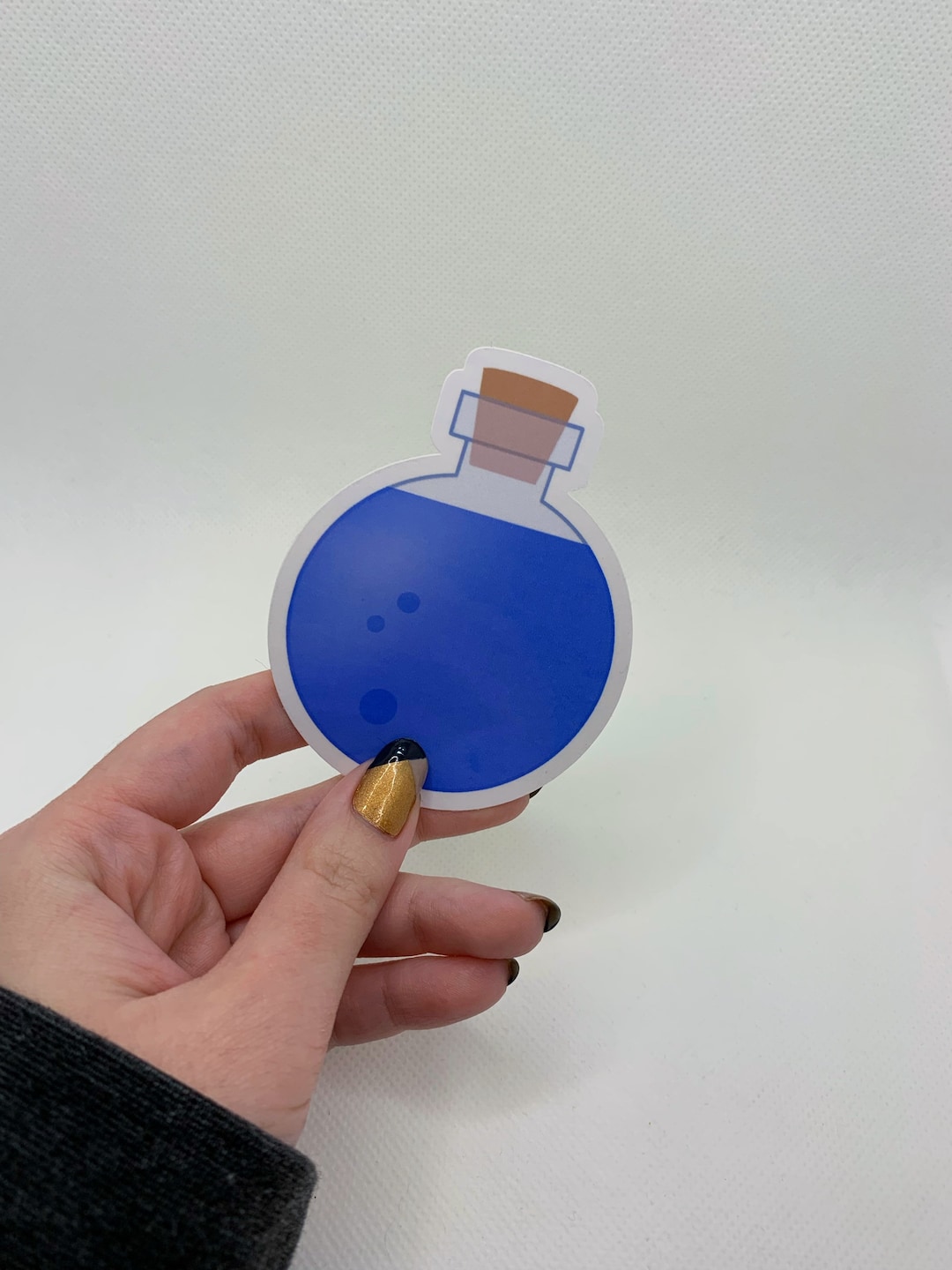 Round Blue Potion Sticker Dnd Health Potion Magic Potion Blue - Etsy
