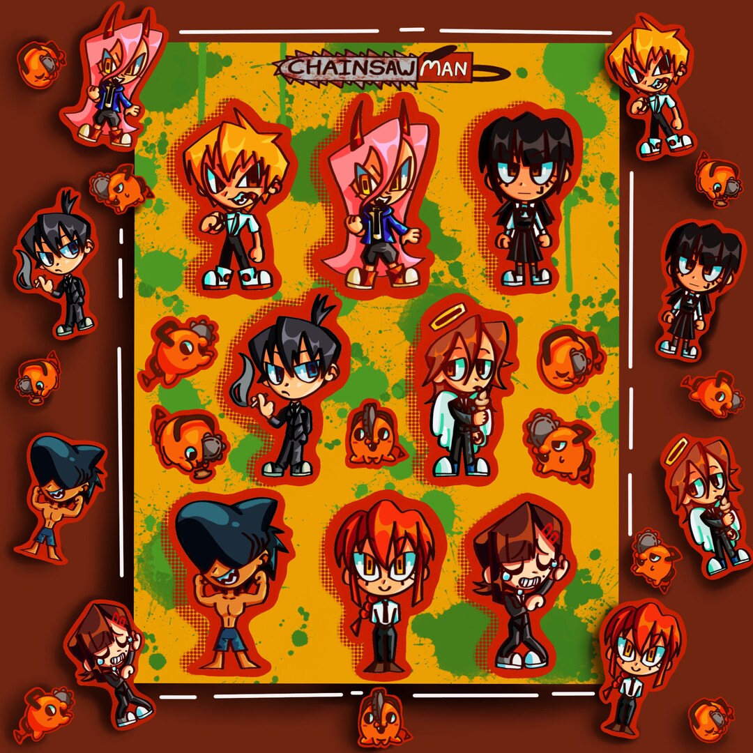 CSM | Devil Hunter Squad Sticker Sheet - Etsy