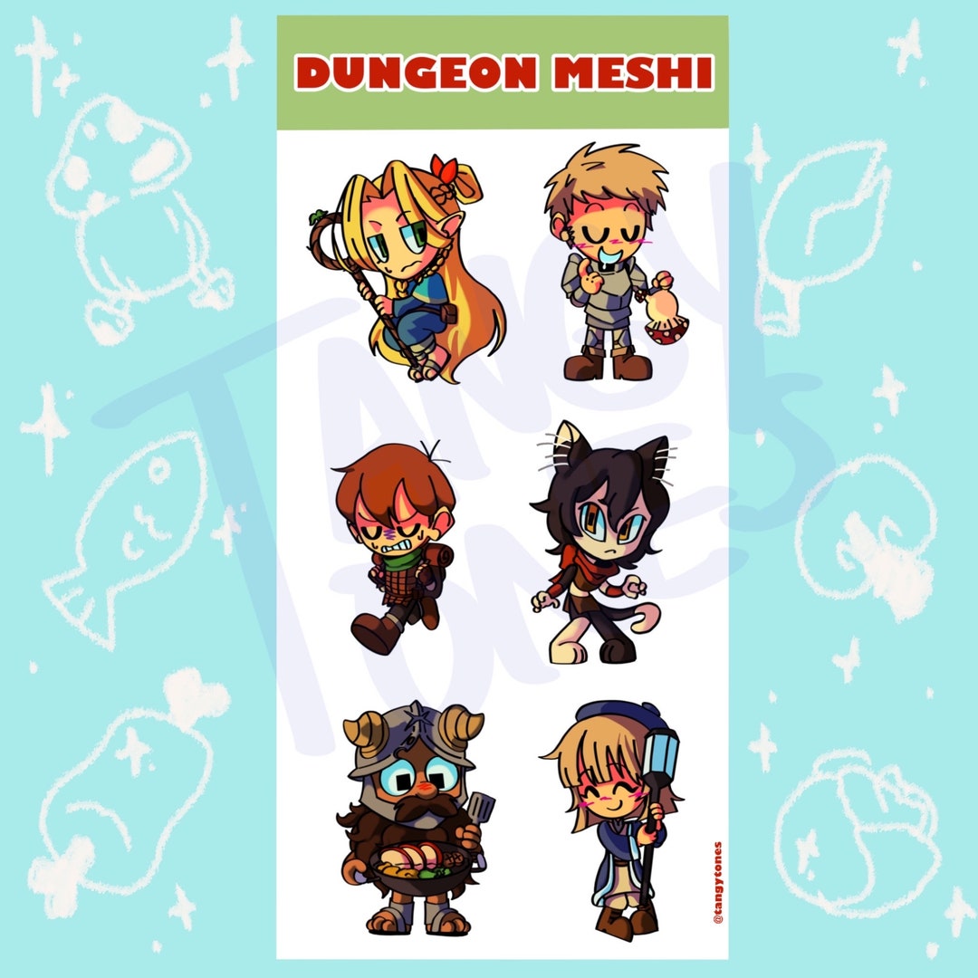 Dun Meshi Party Sticker Sheet - Etsy