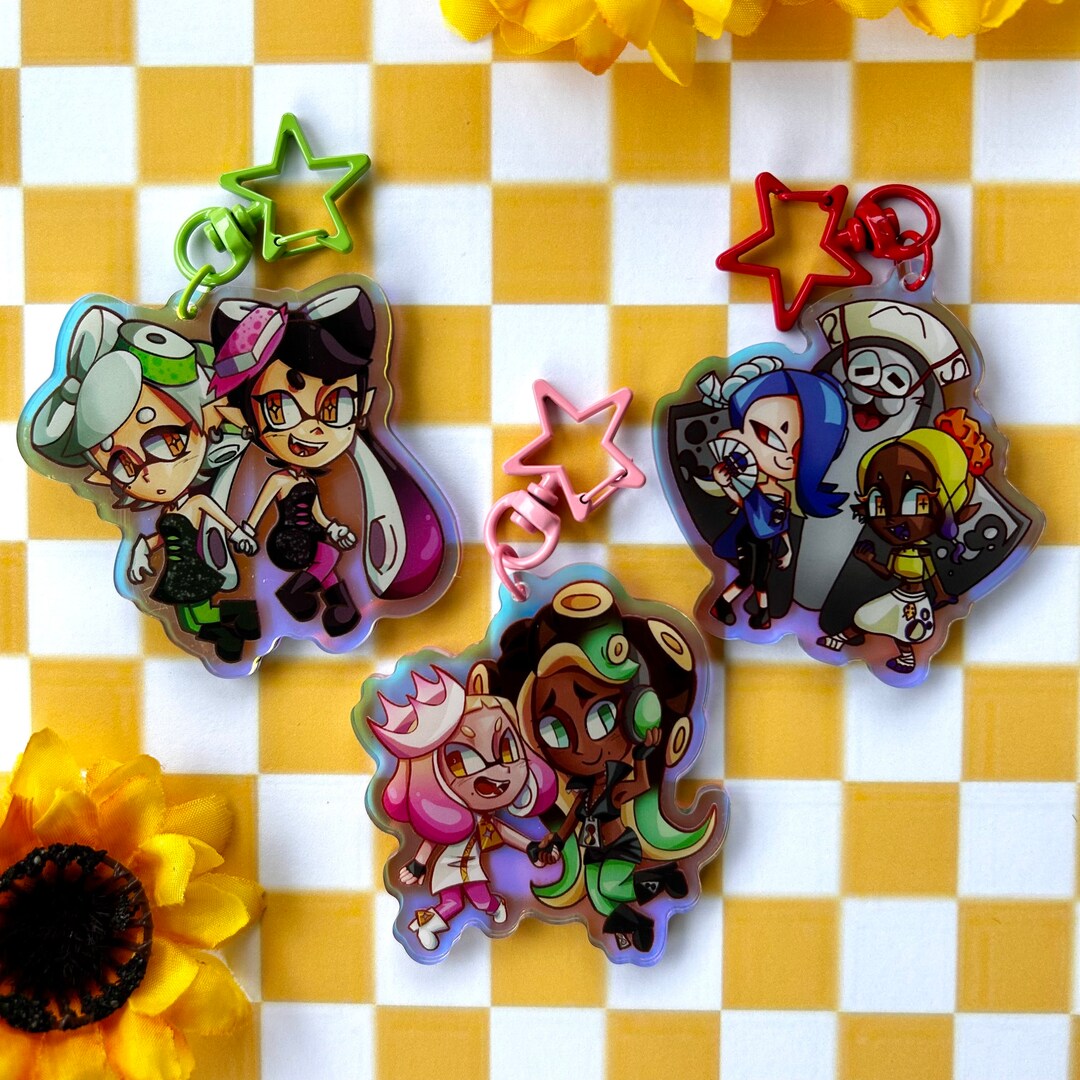 Splatoon Idol Keychain Charm | Squid Sisters, Deep Cut, off the Hook 2. ...