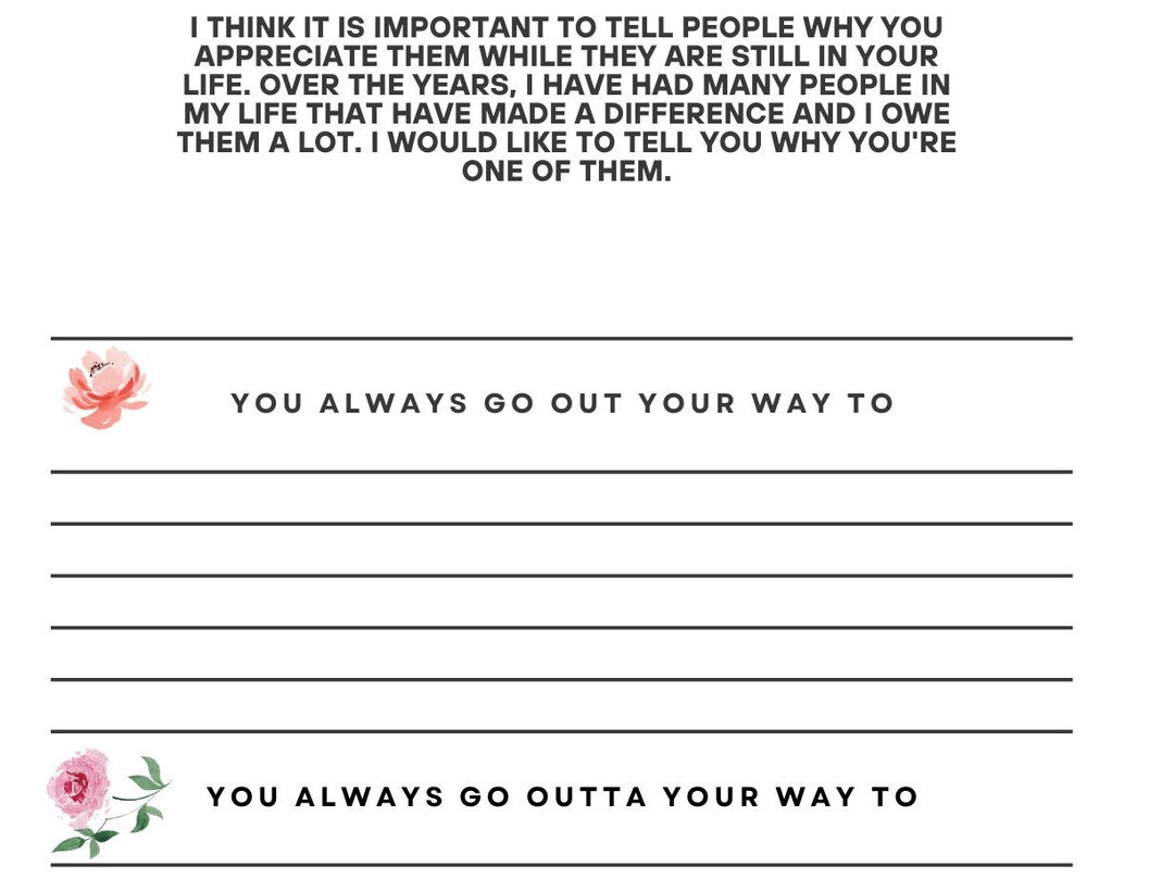 Appreciation Letter Template - Etsy