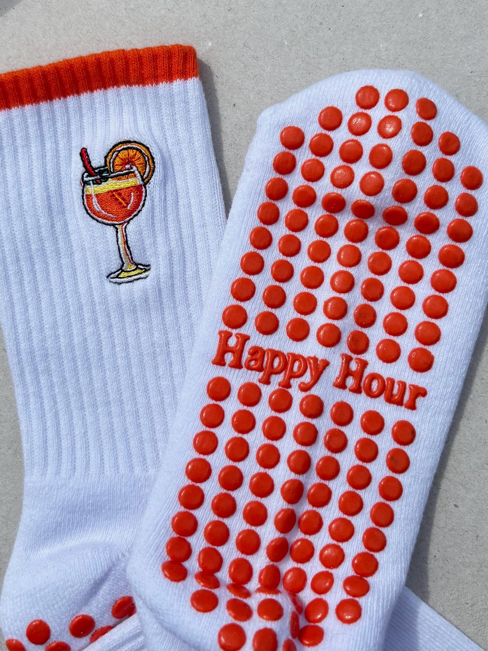 Aperol Spritz Grip Socks | Pilates Reformer Socks Non Slip | Yoga Gift ...