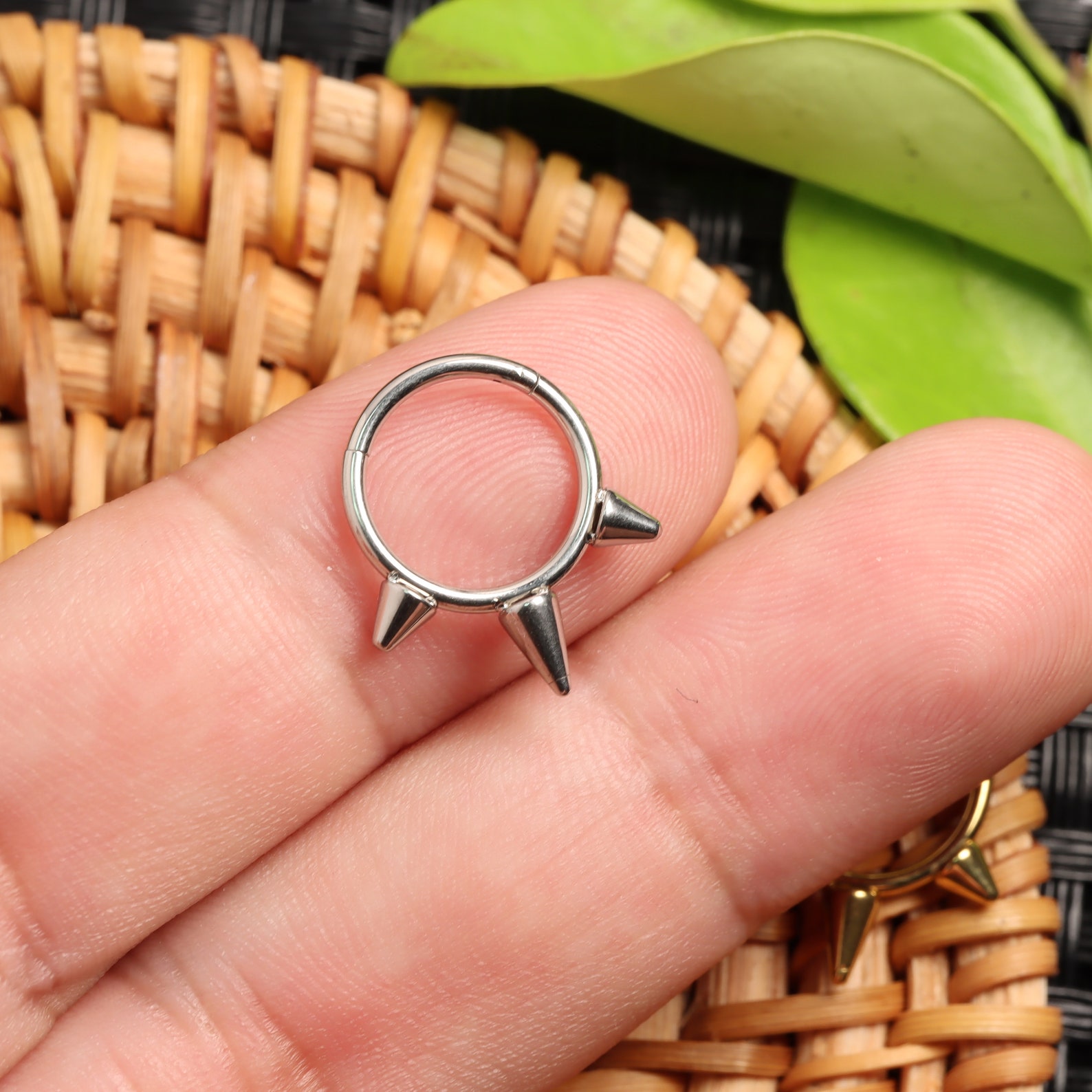 16G Implant Titanium Spike Hinged Segmet Septum Ring Triple - Etsy