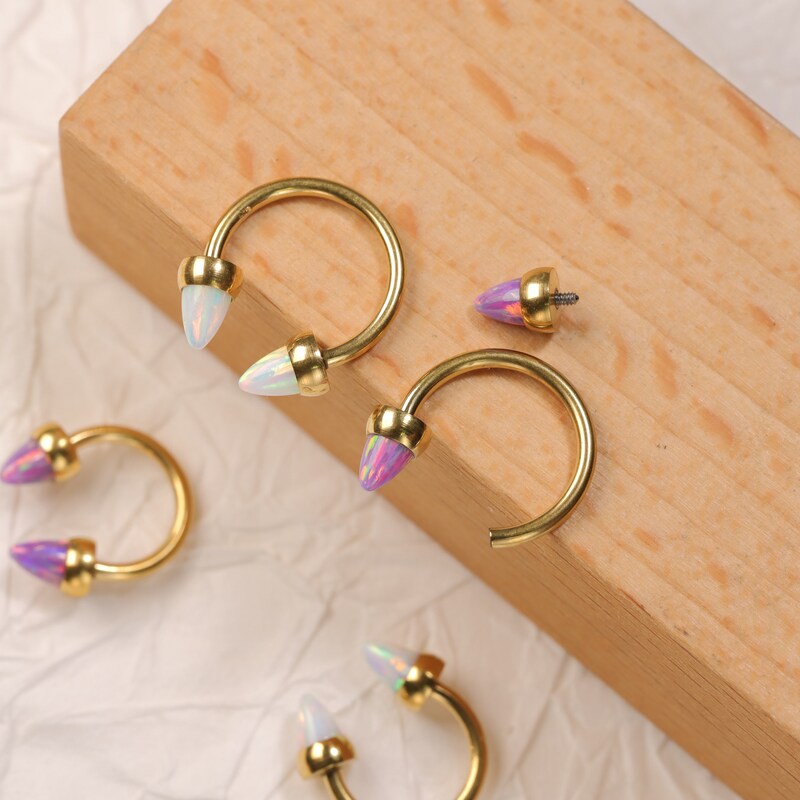 Opal Septum Ring - Etsy