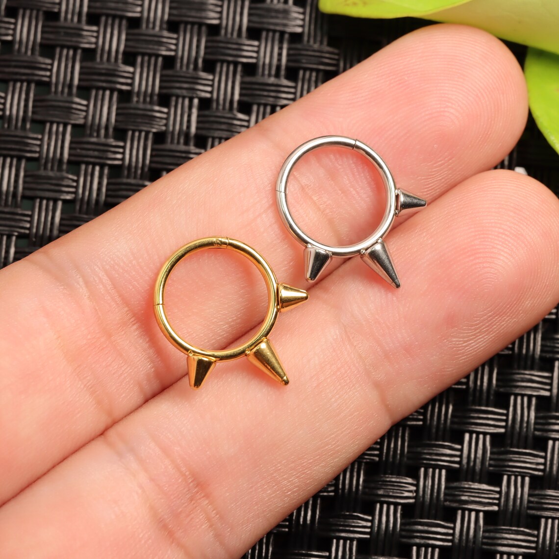 16G Implant Titanium Spike Hinged Segmet Septum Ring Triple - Etsy