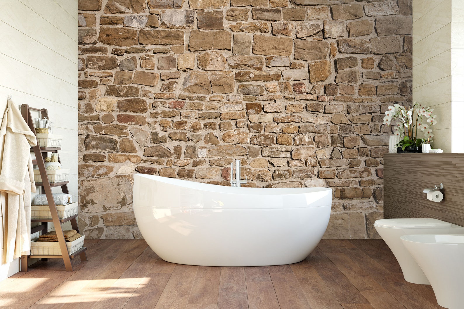 3D Irregular Old Stone Design FFA2415 Tiles Removable Wallpaper Self ...