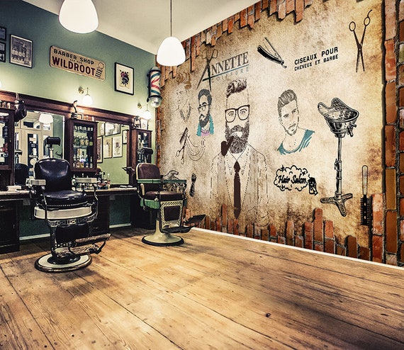 Vintage Barber Wallpaper