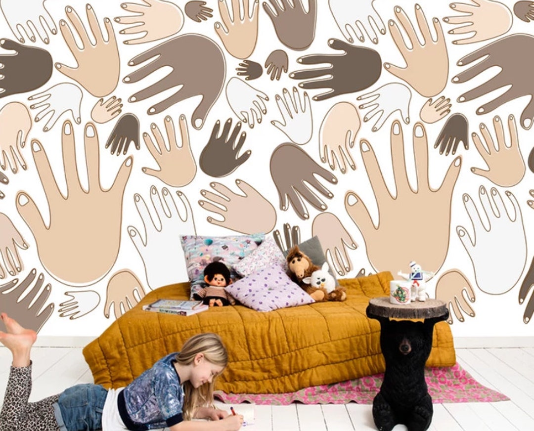 3D Cute Hand Drawing FFA19327 Removable Wallpaper Self Adhesive ...