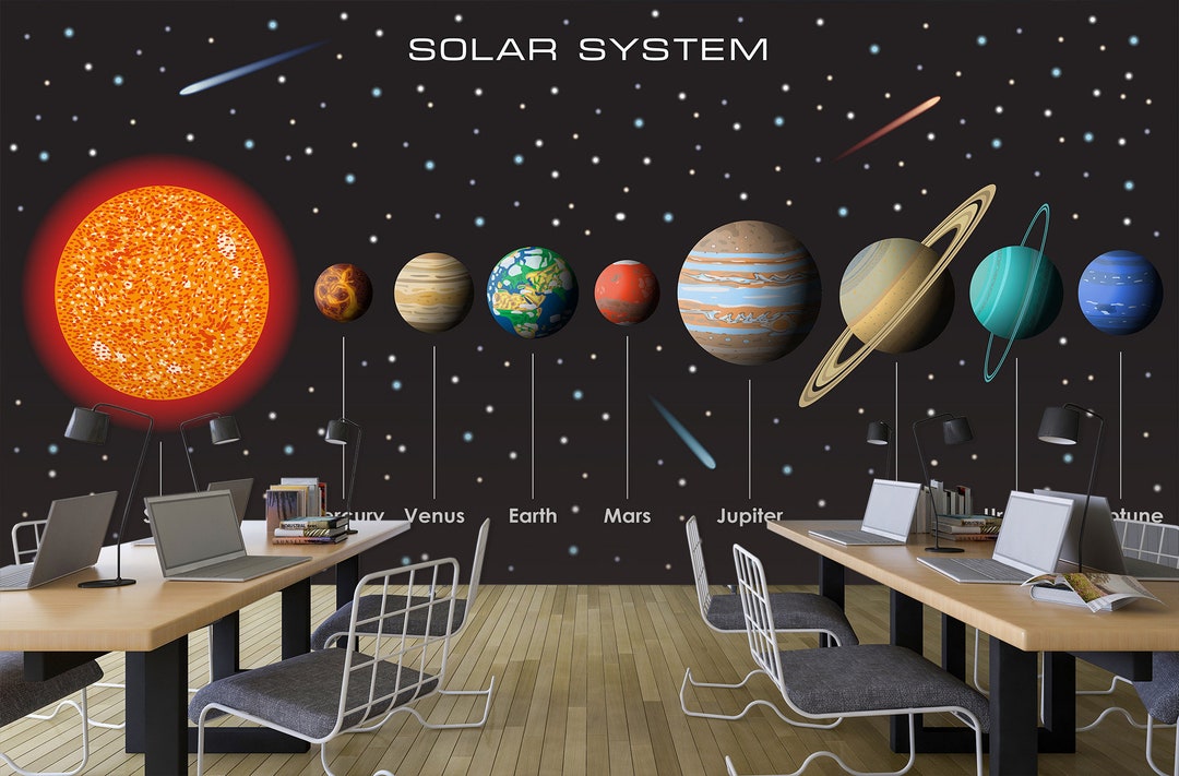 3D Romantic Solar System FFA3542 Removable Wallpaper Self Adhesive ...