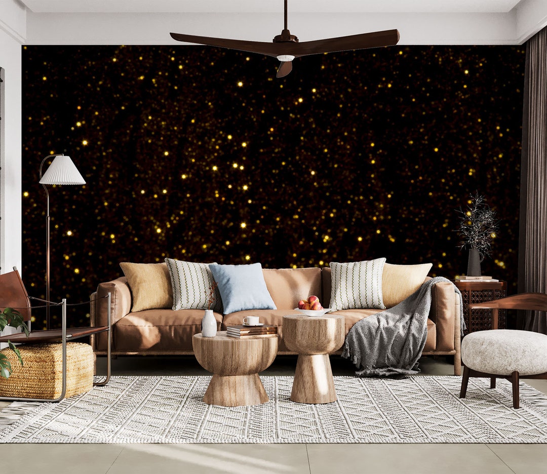 3D Yellow Starlight FFA1228 Removable Wallpaper Self Adhesive Wallpaper ...