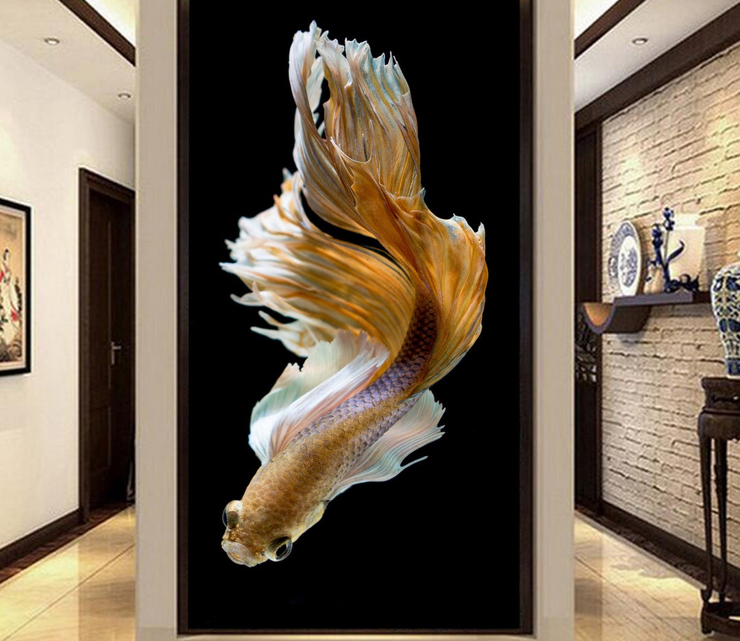 3D Elegant Goldfish FFA5180 Animal Removable Wallpaper Self Adhesive ...