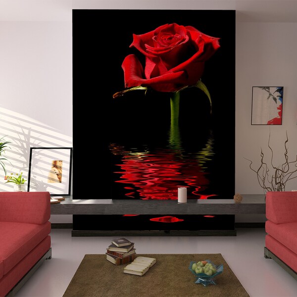 Red 3d Rose Wallpaper - Etsy