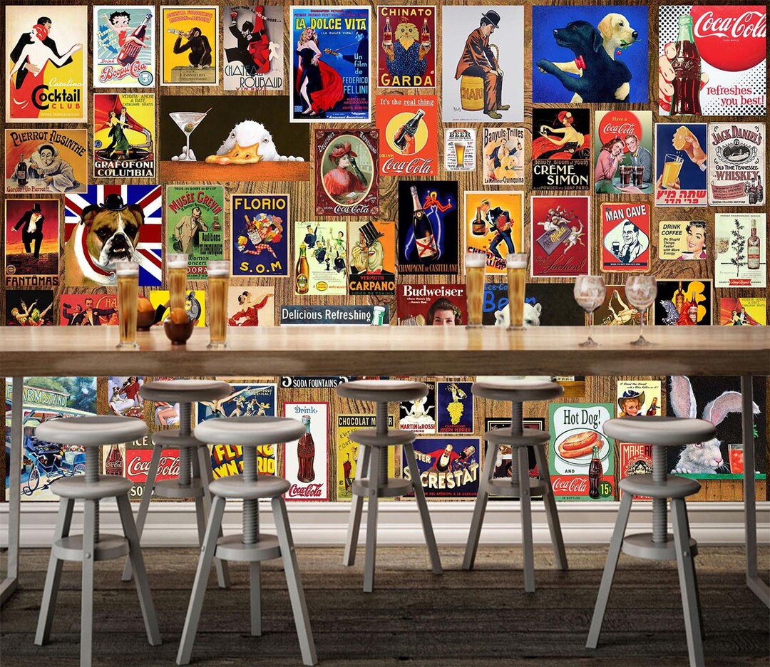 3D Retro Funny Posters FFA9666 Removable Wallpaper Self Adhesive ...