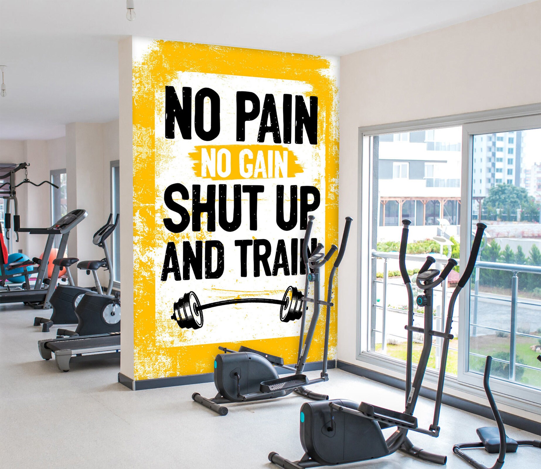 3D Fitness Training FFA7532 Gym Removable Wallpaper Self Adhesive ...