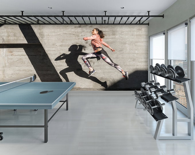 3D Fitness Training L10503 Gym Removable Wallpaper Self Adhesive ...