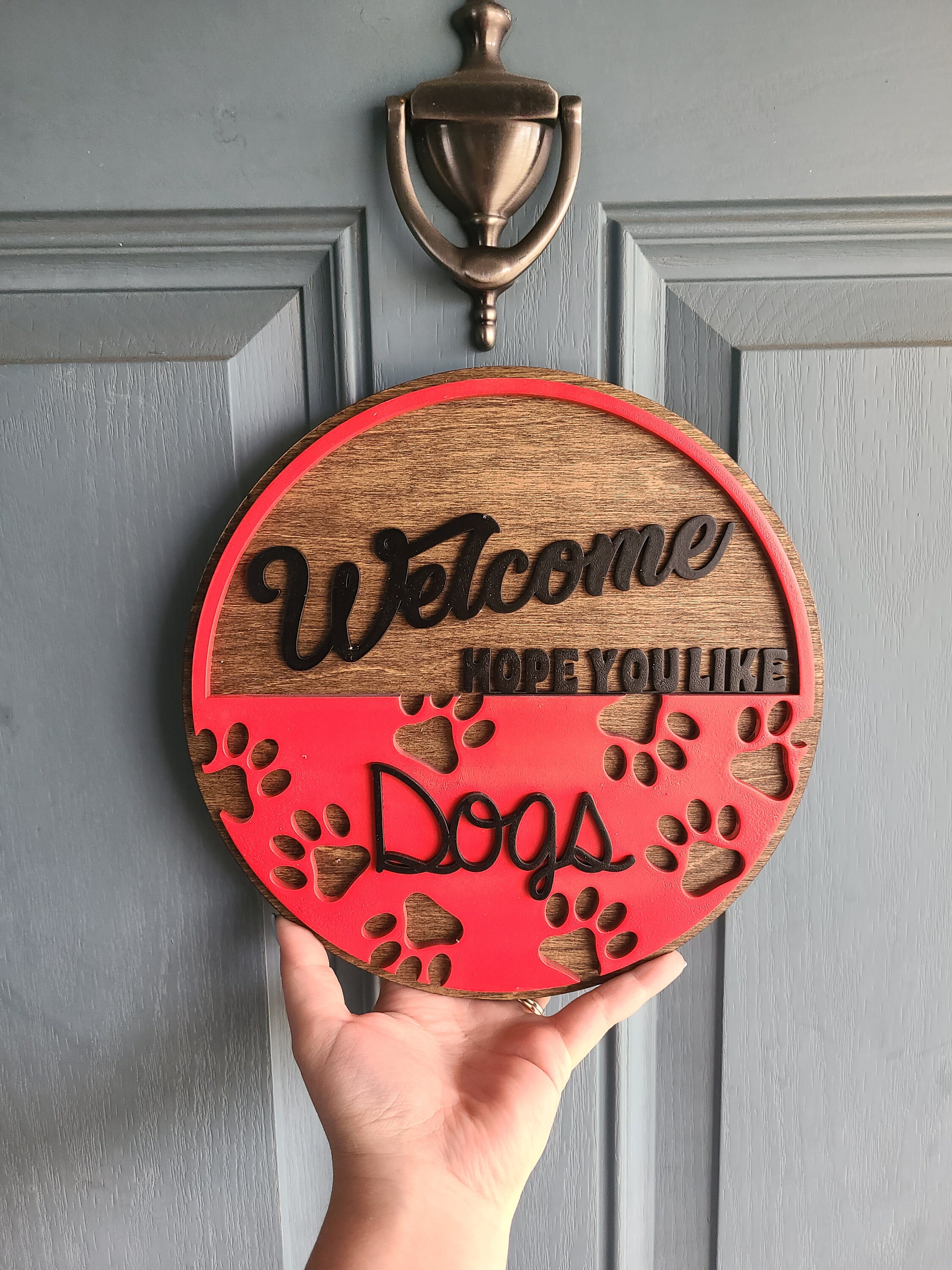 Welcome Dog Sign - Etsy