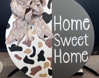 Cow Print Welcome Sign - Etsy