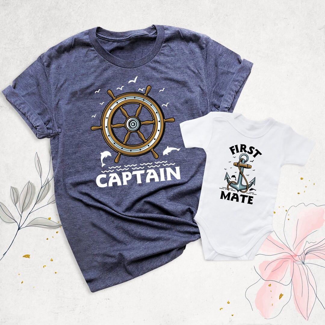 Dad and Baby Matching Shirts, Captain and First Mate Shirt, Boating ...