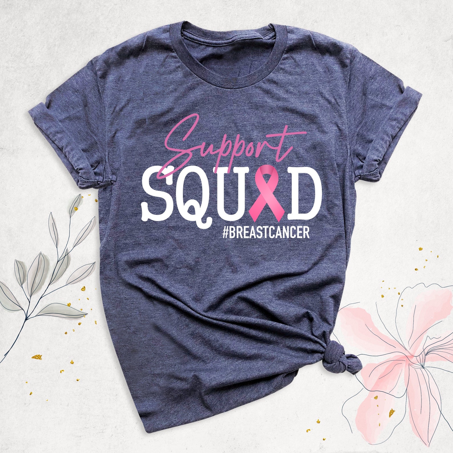 Support Squad Breast Cancer Shirt Team Cancer Shirt Cancer - Etsy