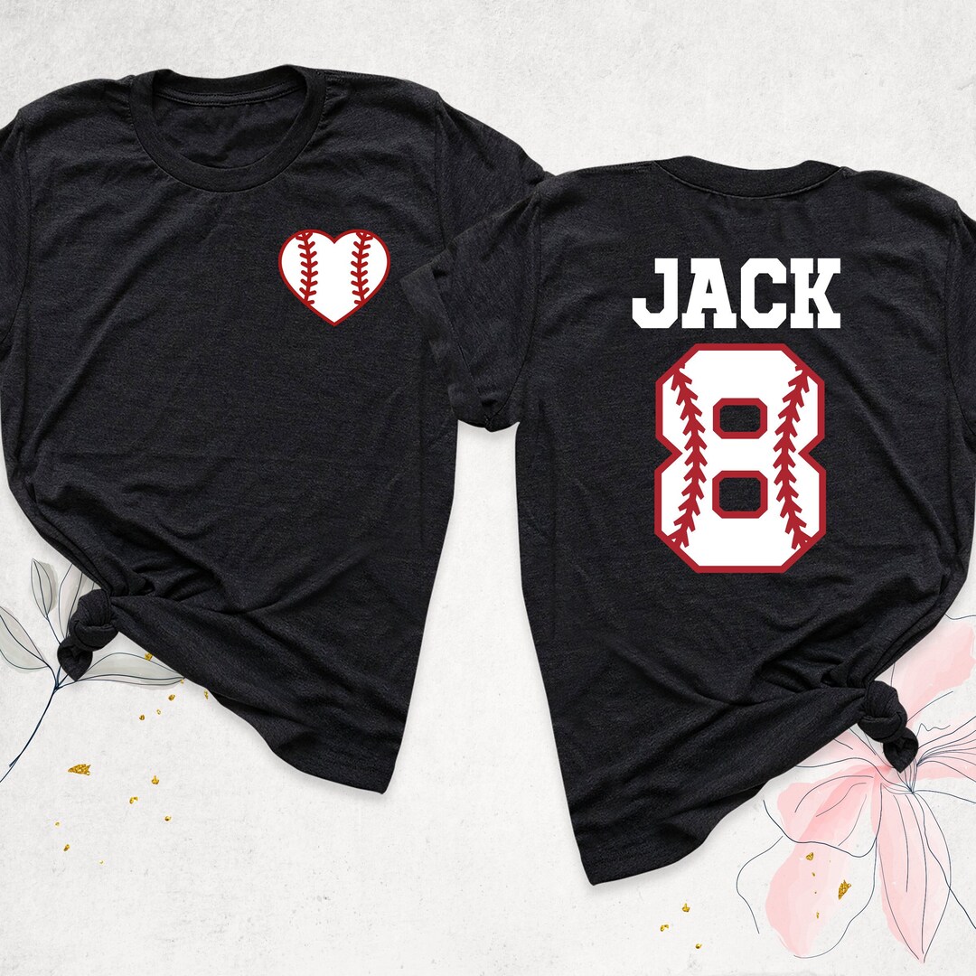 Custom Love Baseball Shirt, Baseball Tshirt With Custom Number and Name ...