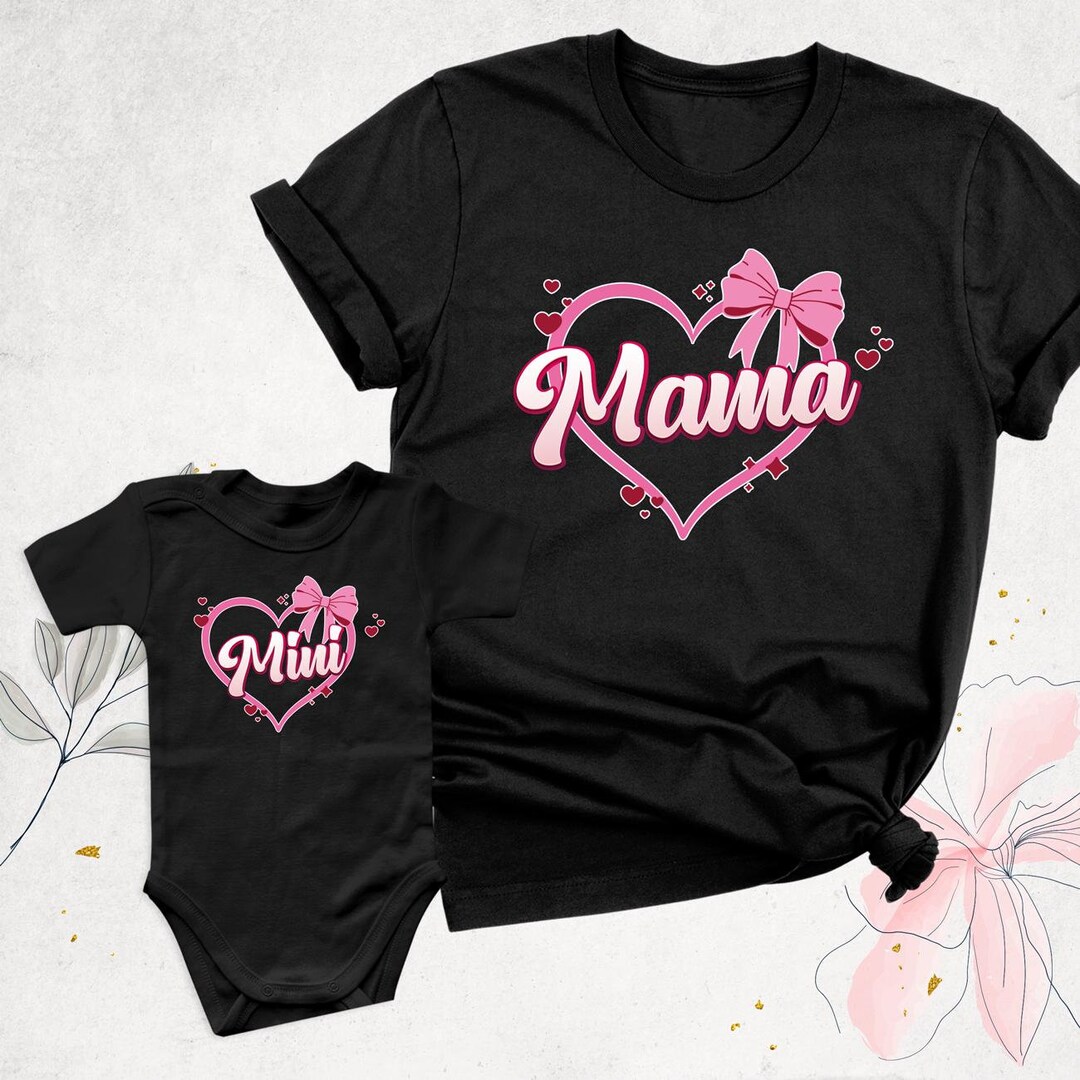 Mama Mini Heart Shirt, Mom and Baby Matching Shirt, Mommy and Me Shirt ...