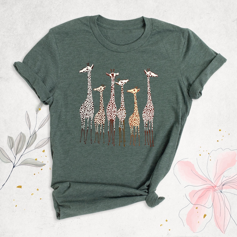 Giraffe Shirt, Animal Safari Tshirt, Funny Zoo Shirts, Wild Life Shirt ...