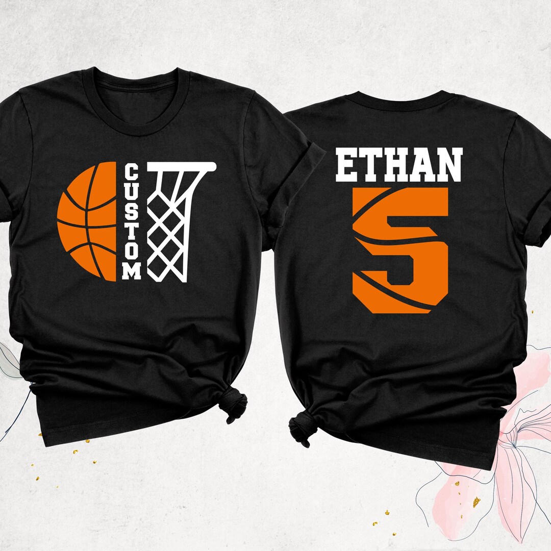 Custom Name Number Basketball Shirt, Basketball Player Shirt ...