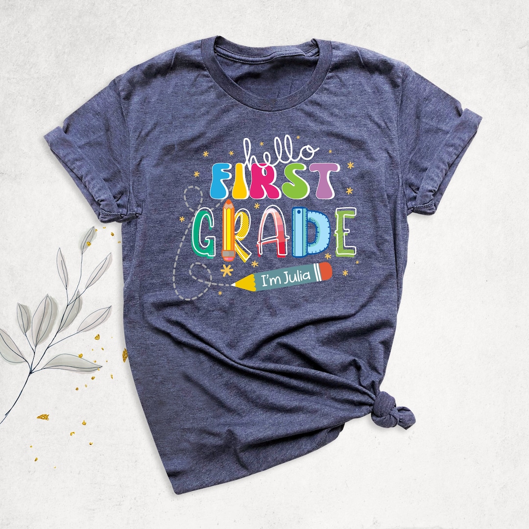 Custom First Grade Shirt, 1st Grade Teacher Shirt, Kids Back to School ...