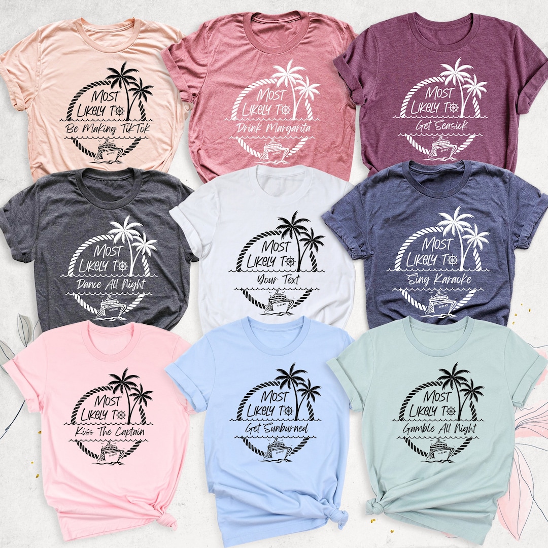 Most Likely to Vacation Shirts, Family Cruise Tshirt, Custom Family Group Trip Shirt, Funny ...