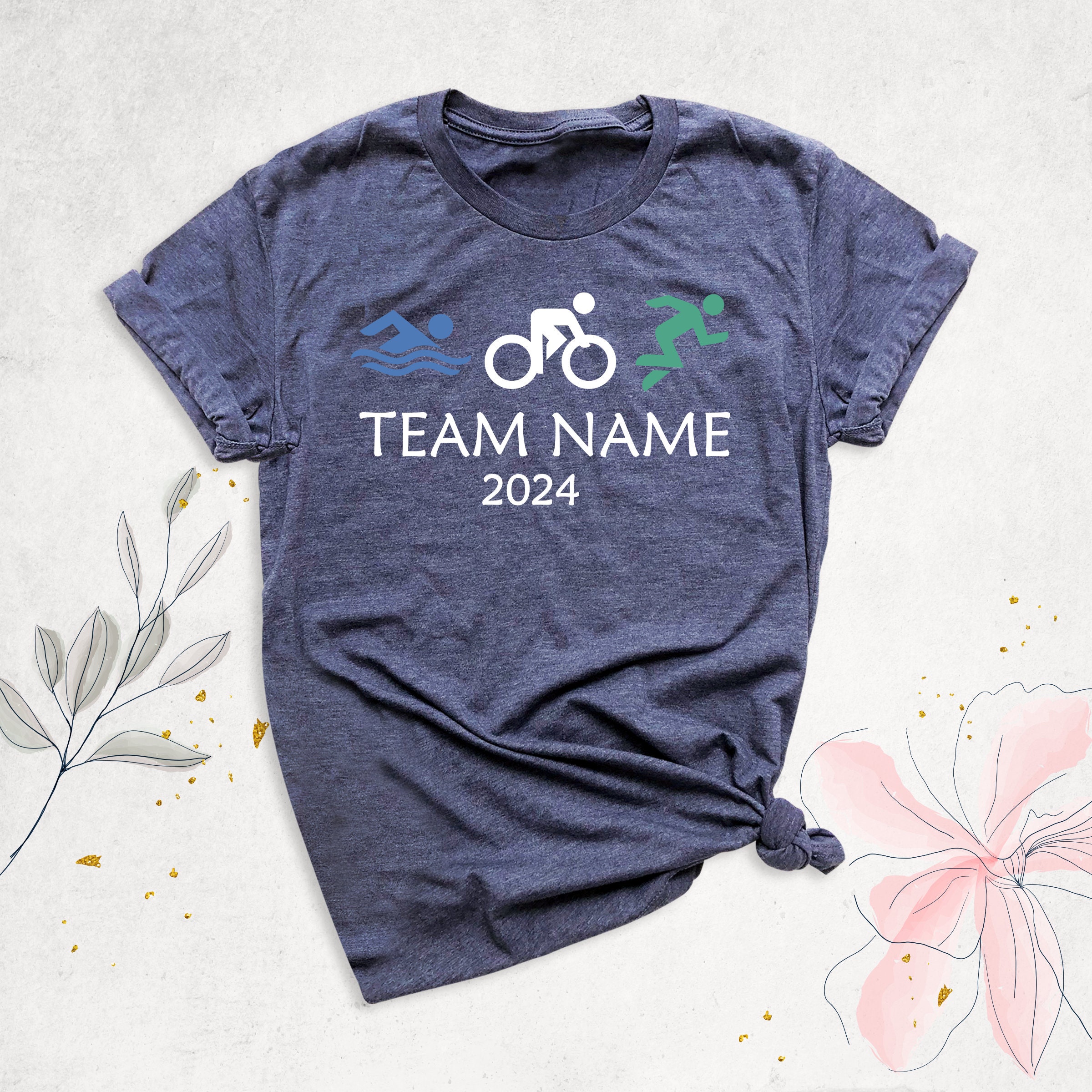 Triathlon Shirt, Swim Bike Run Tshirt, Custom Triathlon Team Shirts ...
