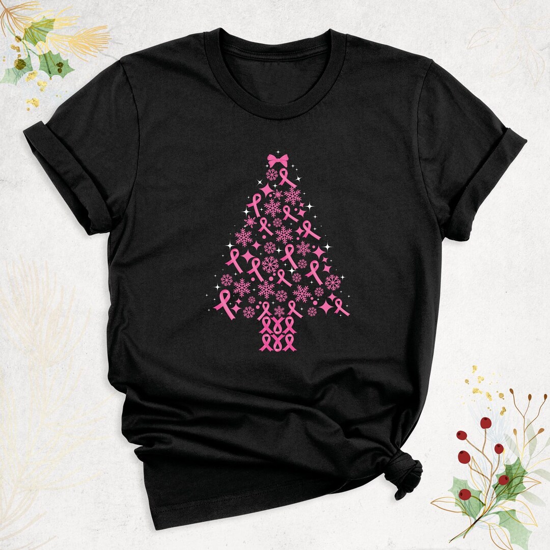 Breast Cancer Christmas Shirt, Support Squad Xmas Tee, Breast Cancer ...