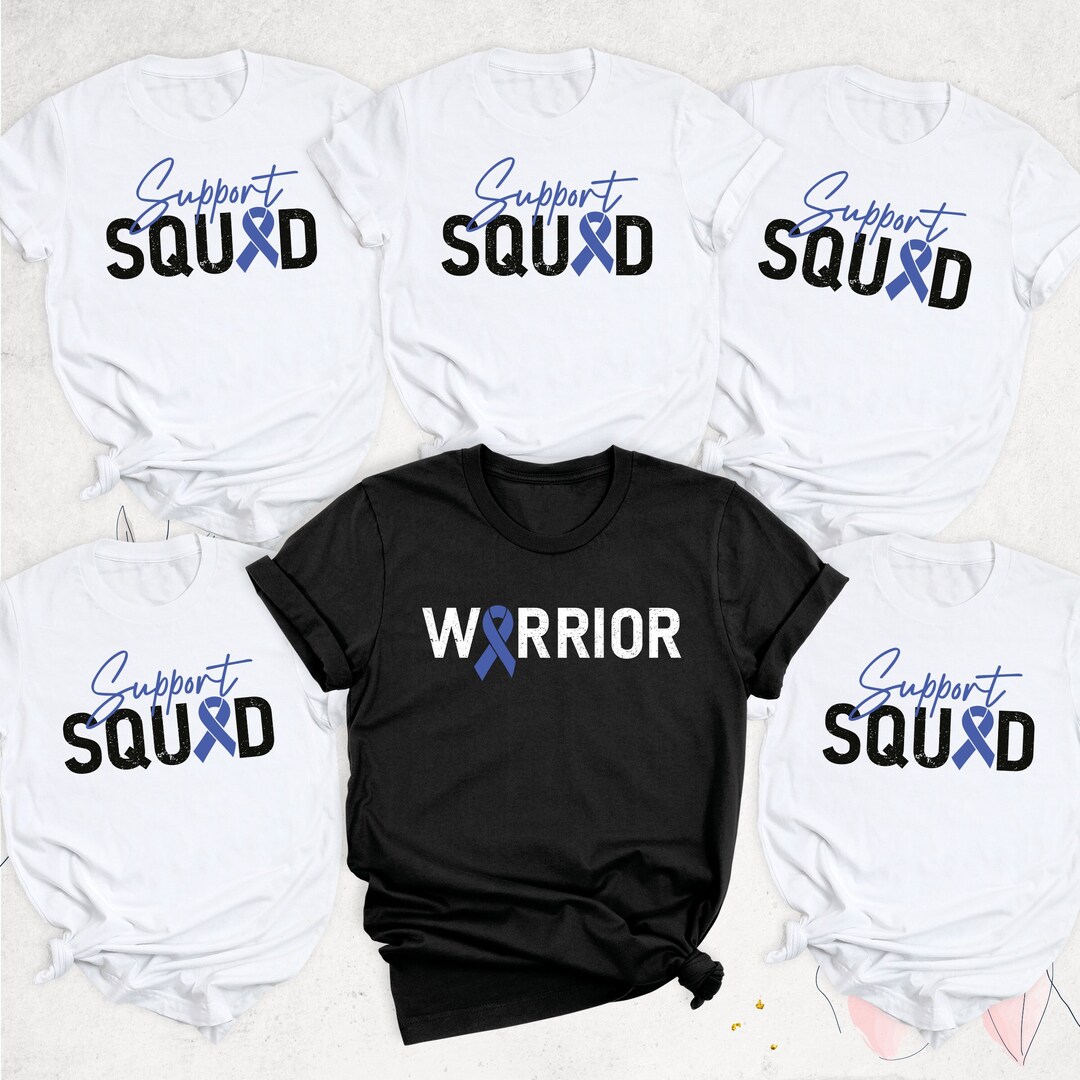 Colon Cancer Support Shirt, Colorectal Cancer Shirt, Dark Blue Ribbon ...