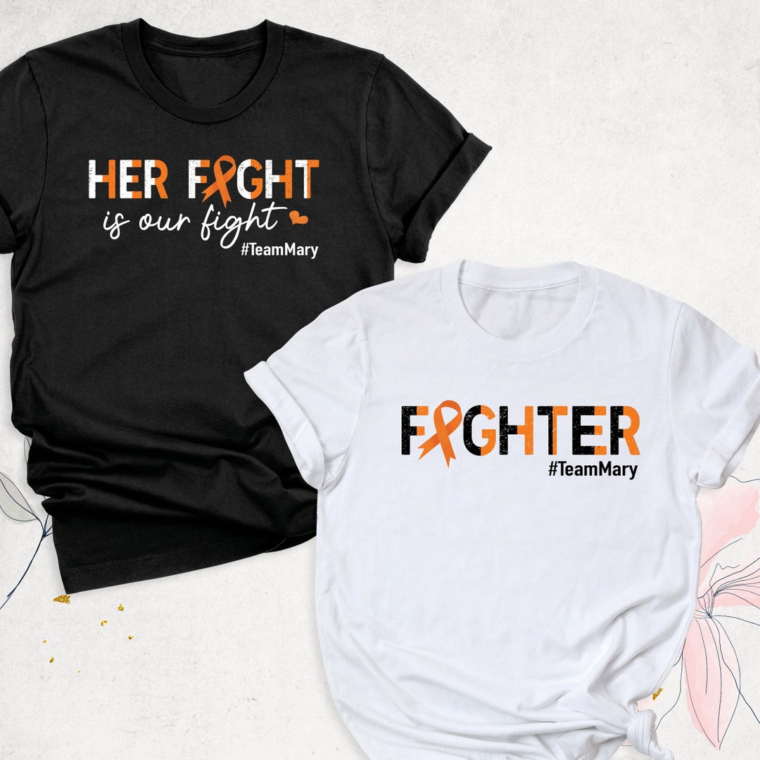 Multiple Sclerosis Awareness Shirt, Orange Ribbon Tshirt, MS Support ...
