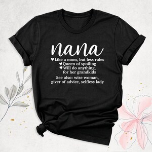 Nana Definition Shirt, Gift for Nana, Grandma Shirt, Nana Tee ...