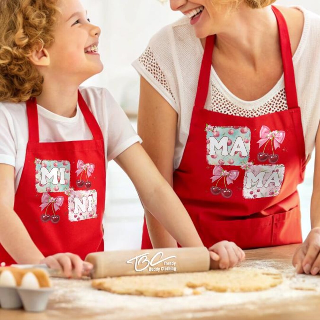 Custom Mama Mini Aprons, Matching Mom and Daughter Apron, Mother ...