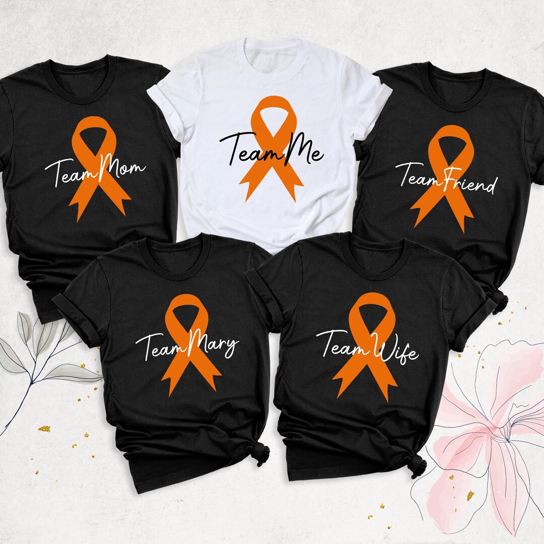 Multiple Sclerosis MS Support Squad Shirt, Custom Orange Ribbon Team ...