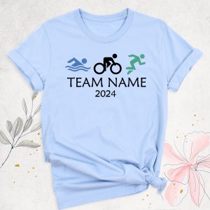Triathlon Shirt, Swim Bike Run Tshirt, Custom Triathlon Team Shirts ...