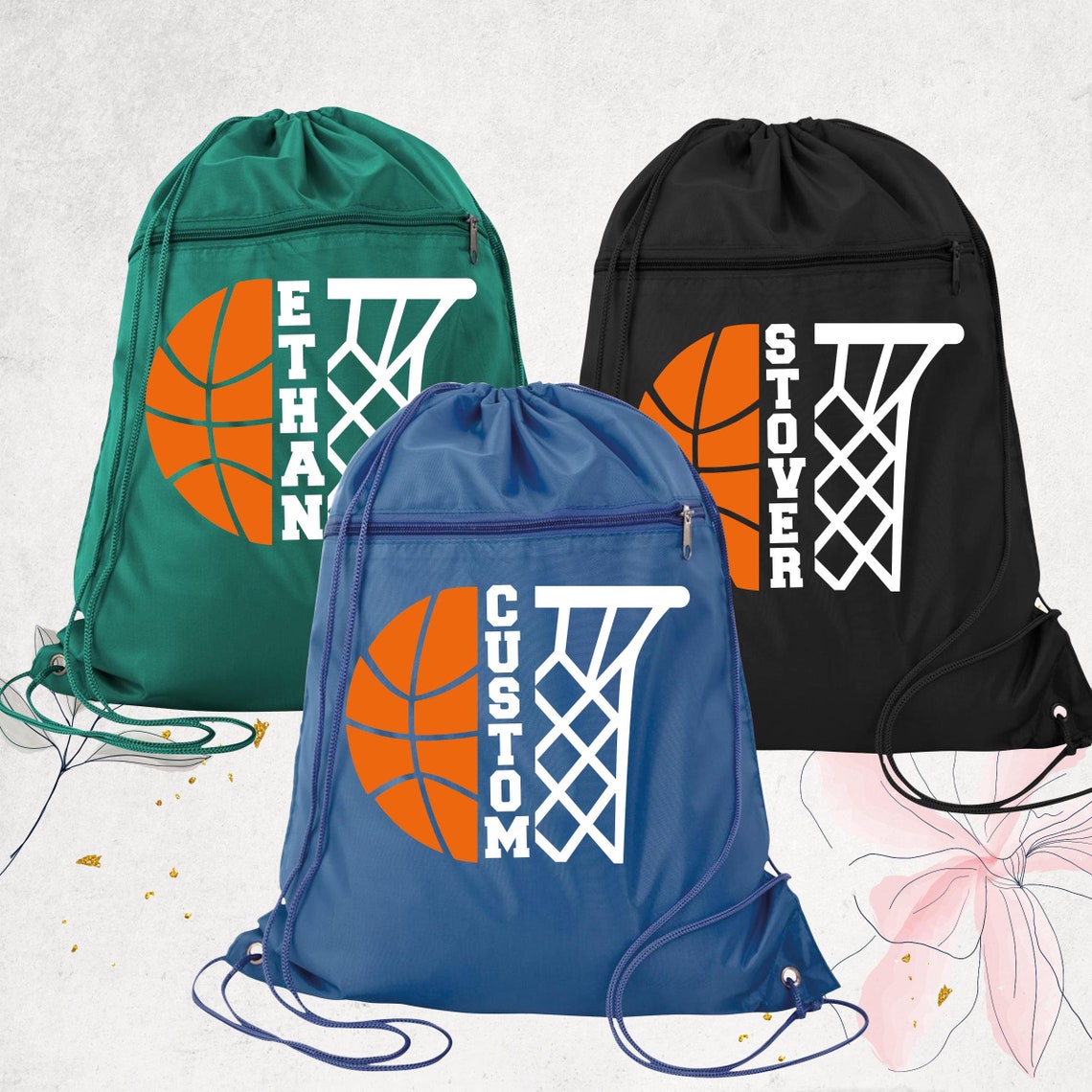Custom Basketball Player Bag, Sports Bag, Backpack Basketball Theme ...