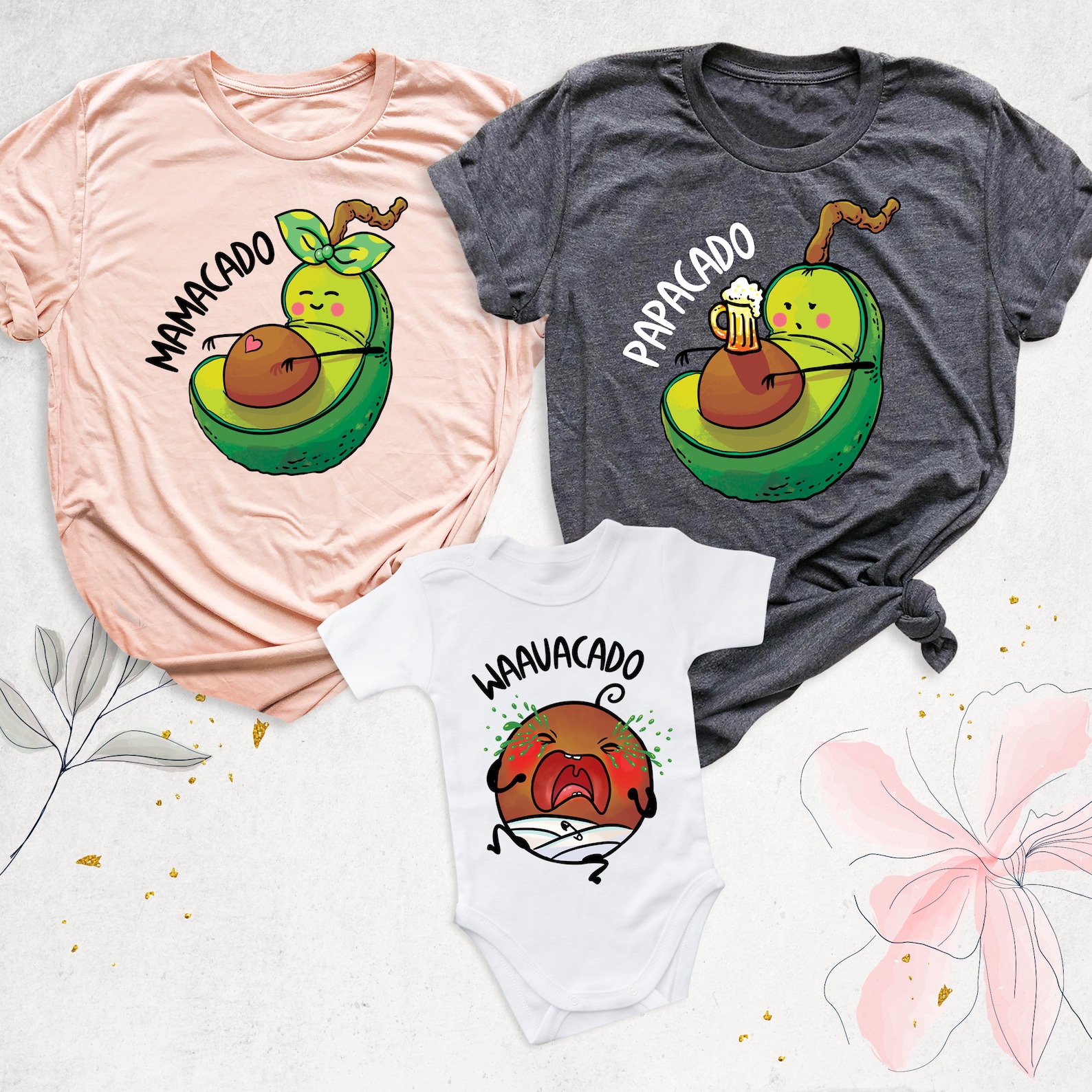 Mamacado Papacado Shirt, Baby Announcement Shirt, Avocado Matching ...