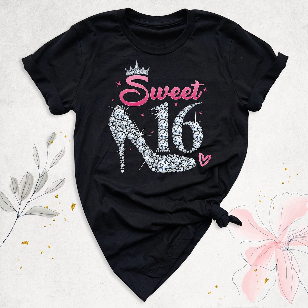 Sweet Sixteen Birthday Party Shirt, Princess 16th Birthday Tshirt ...