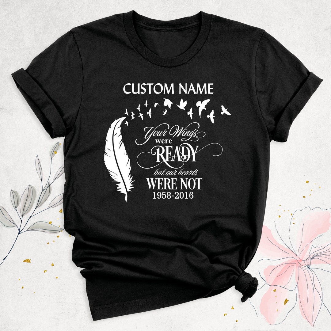 Custom Memorial Shirt Name and Date, in Loving Memory Shirt, Funeral ...