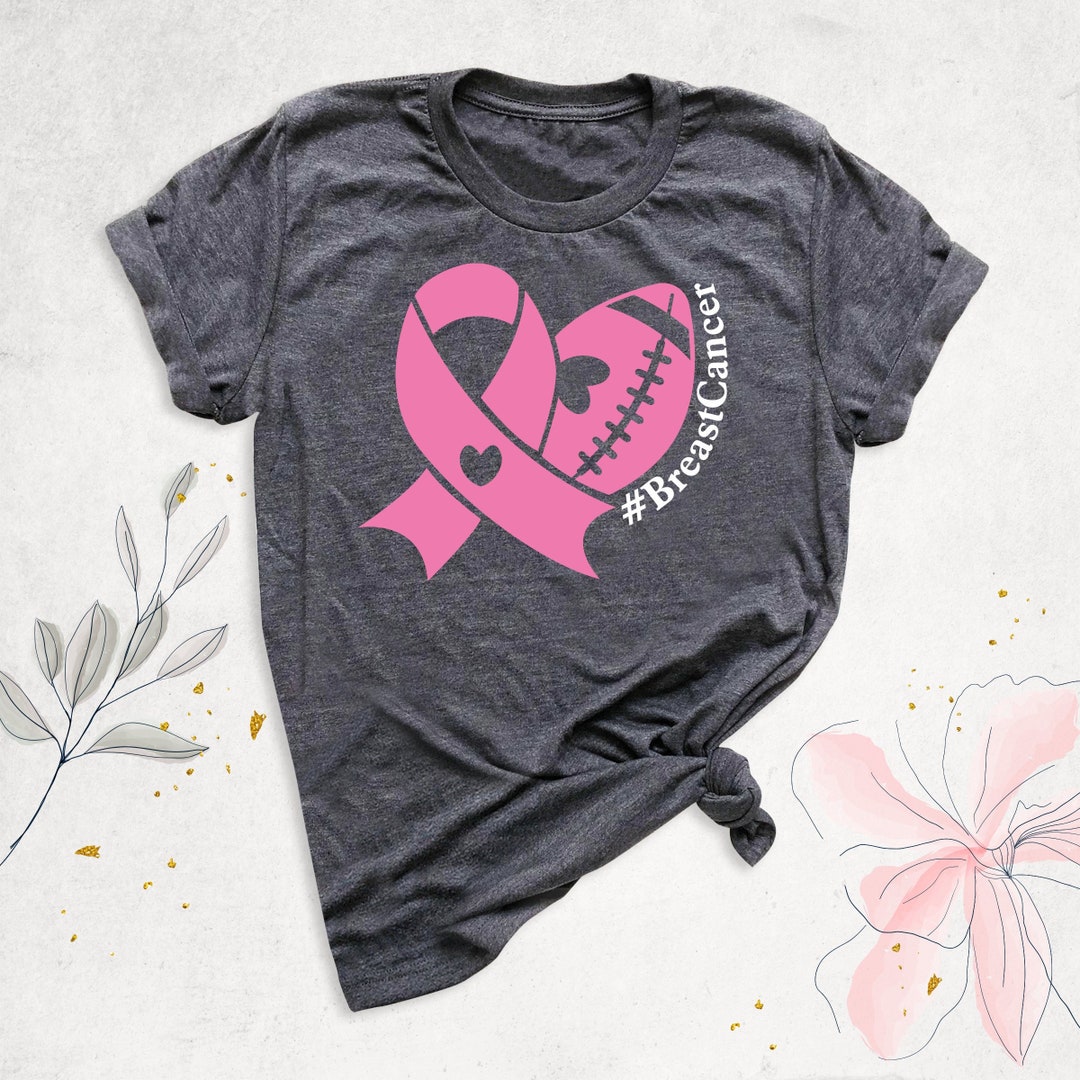Breast Cancer Football Shirt, Support Squad Cancer Tee, Cancer ...