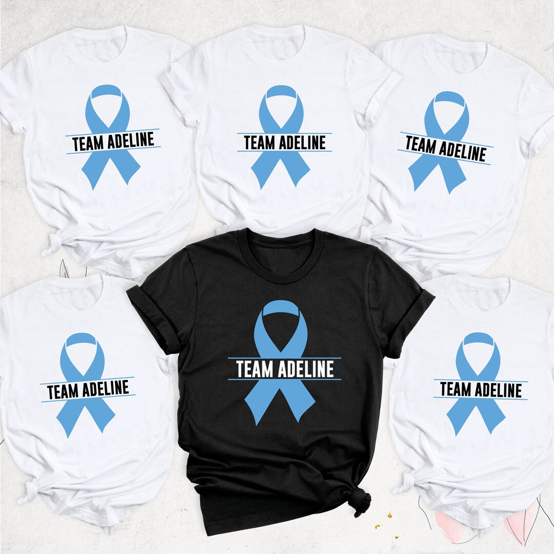 Light Blue Ribbon Shirt, Team Cancer Shirt, Prostate Cancer Shirt ...