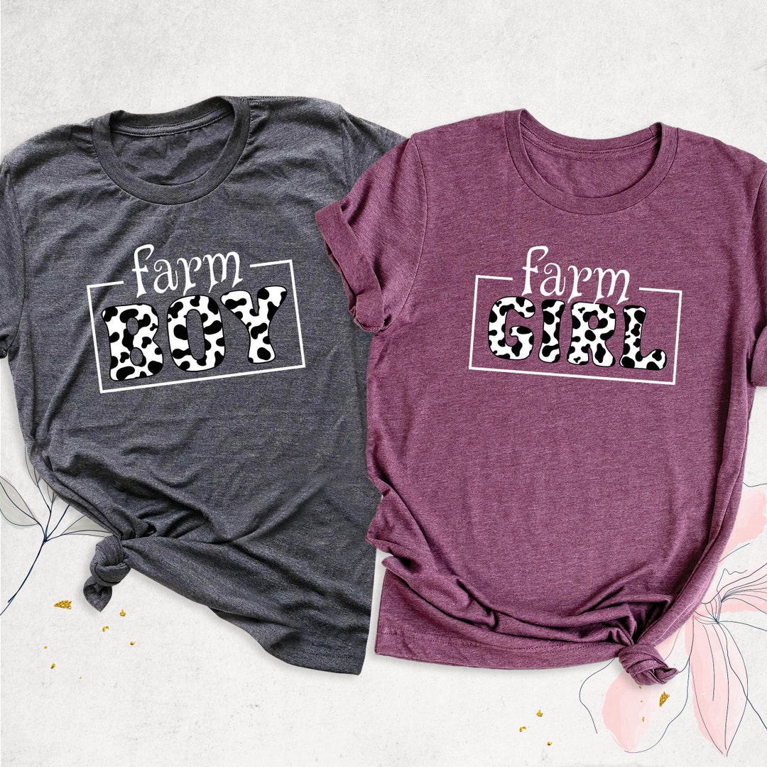 Farm Boy Shirt, Farm Girl Shirt, Custom Farm Family Matching Tshirt ...