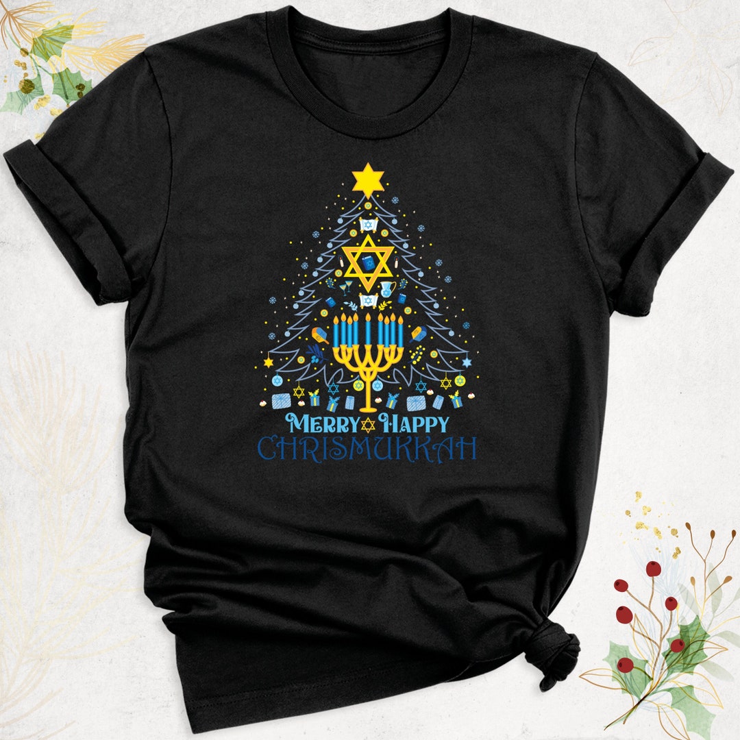 Religious Jewish Christmas Shirt, Family Hanukkah Tshirts, Candle Light ...