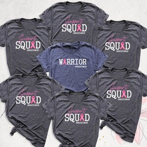 Breast Cancer Shirt Support Squad Shirts Pink Ribbon Tshirt Warrior ...